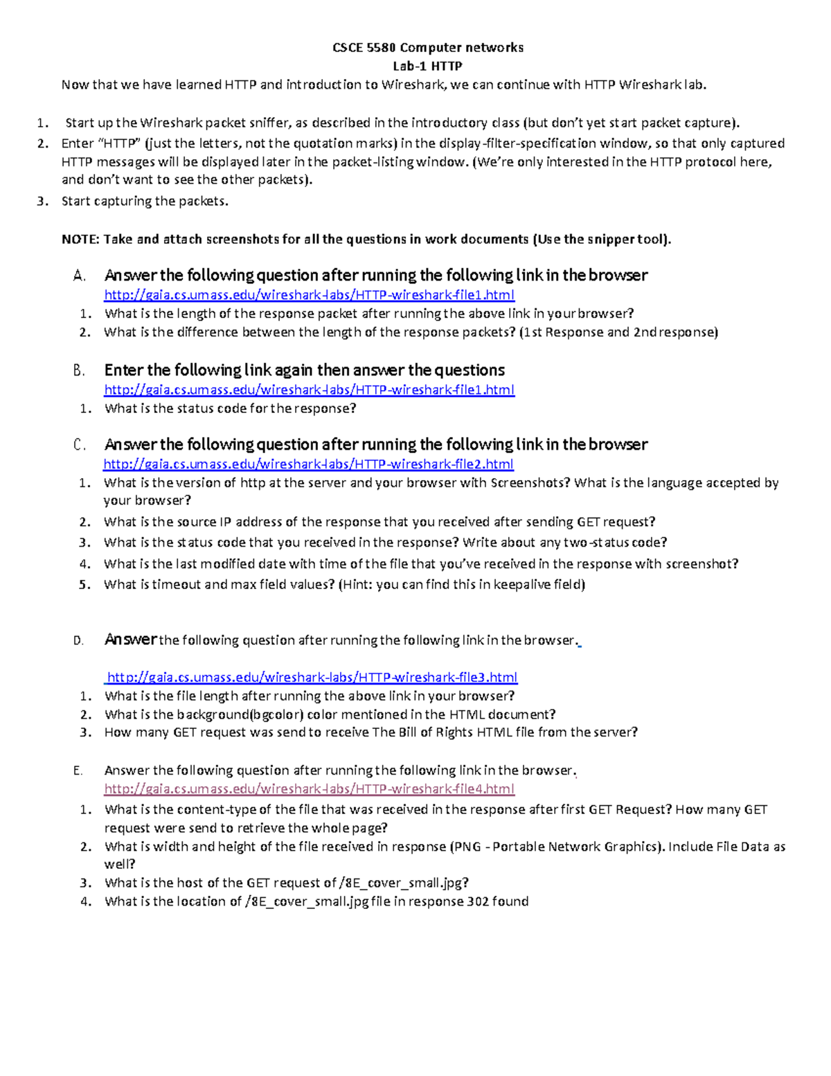 Wireshark Lab Q - notes - CSCE 5580 Computer networks Lab-1 HTTP Now ...