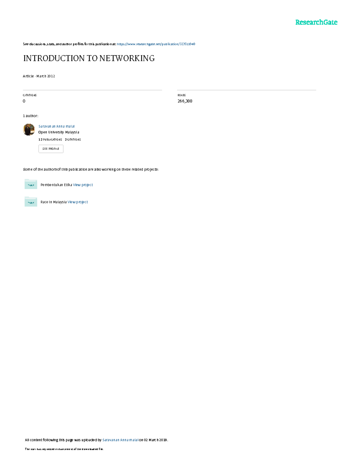 Introductiontonetworking - See discussions, stats, and author profiles ...