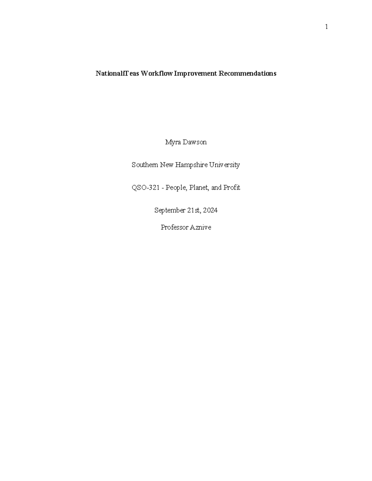 Module 4 assignment - NationaliTeas Workflow Improvement ...