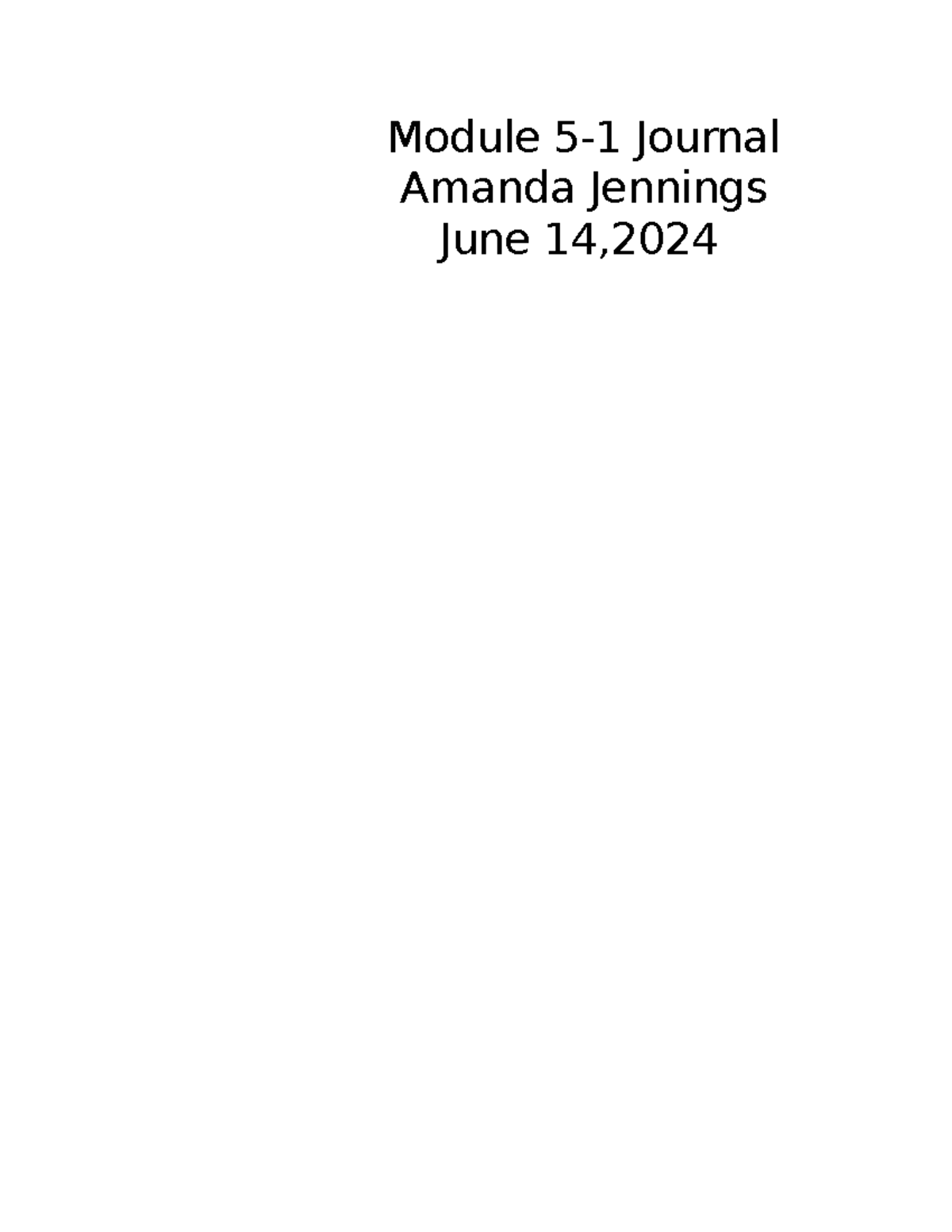 CJ Module 5-1 Journal - coursework - Module 5-1 Journal Amanda Jennings ...