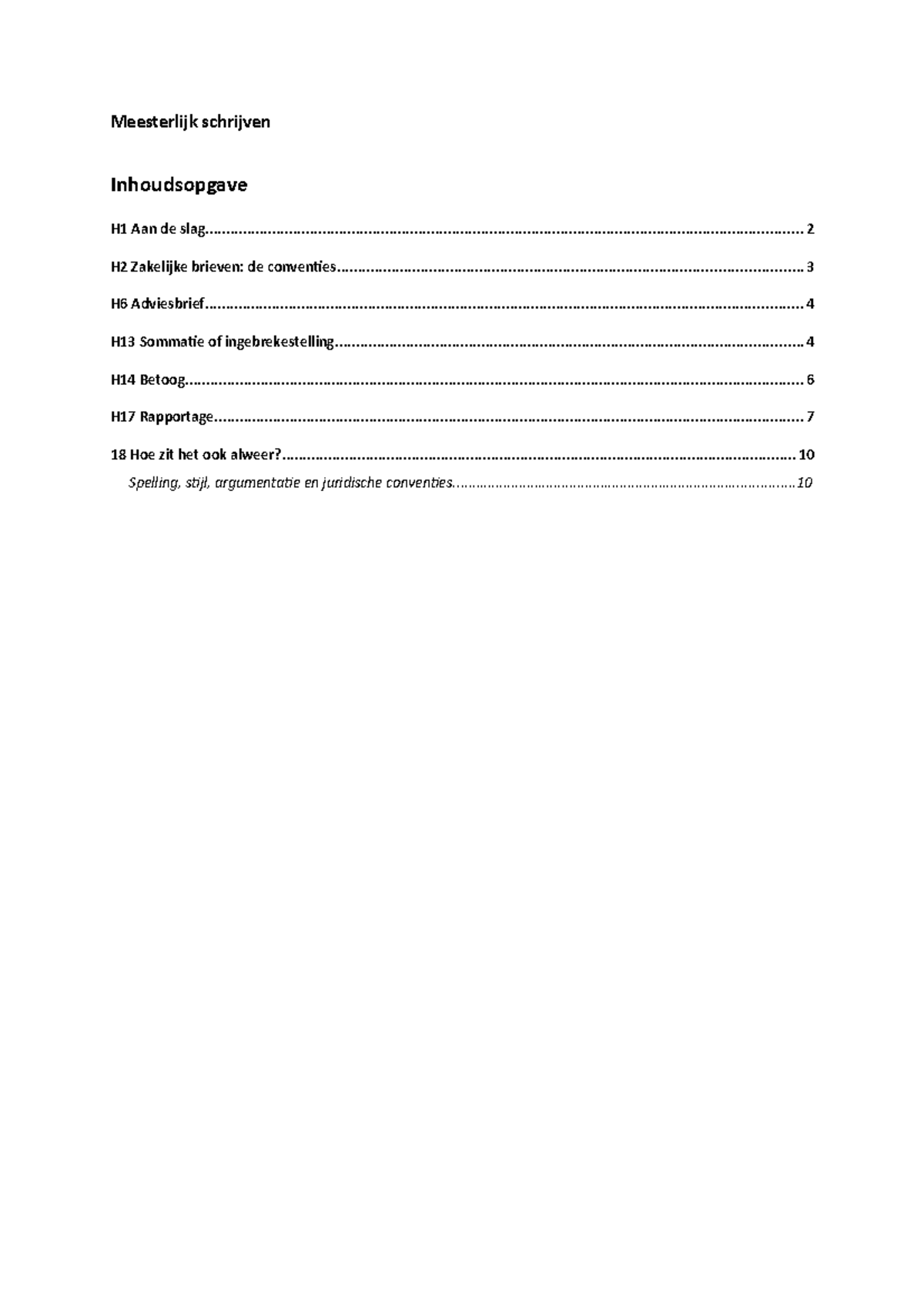 Meesterlijk schrijven aantekeningen - leerjaar 1 - Meesterlijk ...