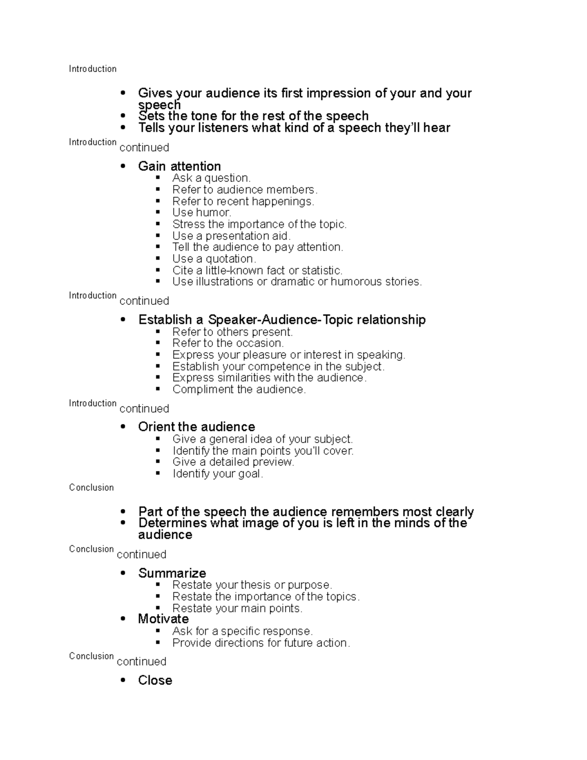 Step 7 - Step 7 of the public speech process - Introduction Gives your ...