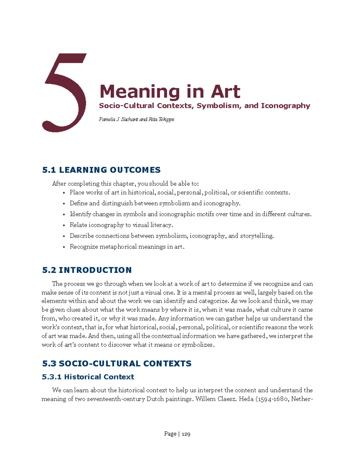 Chapter 5 - Art practice - 5 Meaning in Art Socio-Cultural Contexts ...