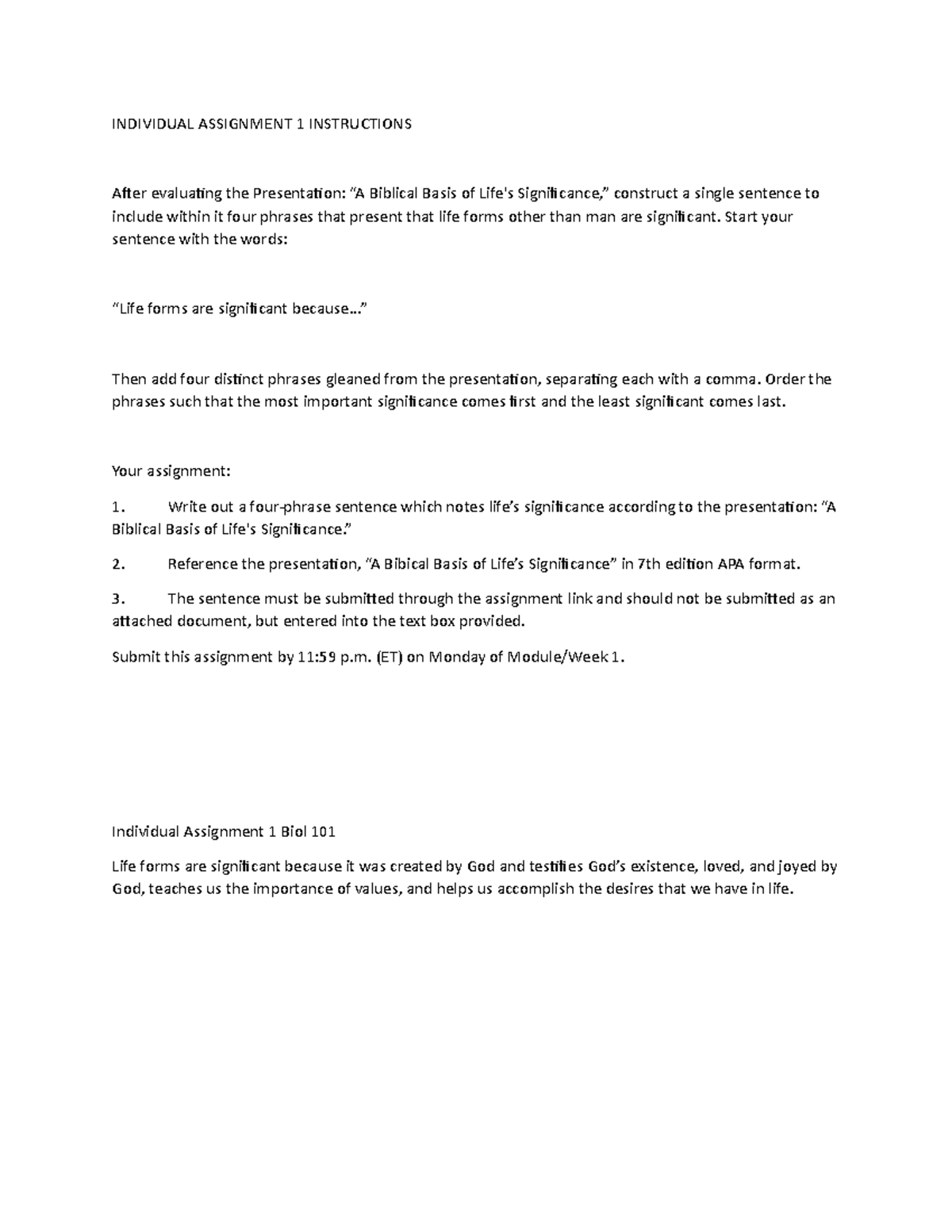 Individual Assignment 1 - INDIVIDUAL ASSIGNMENT 1 INSTRUCTIONS Ater ...