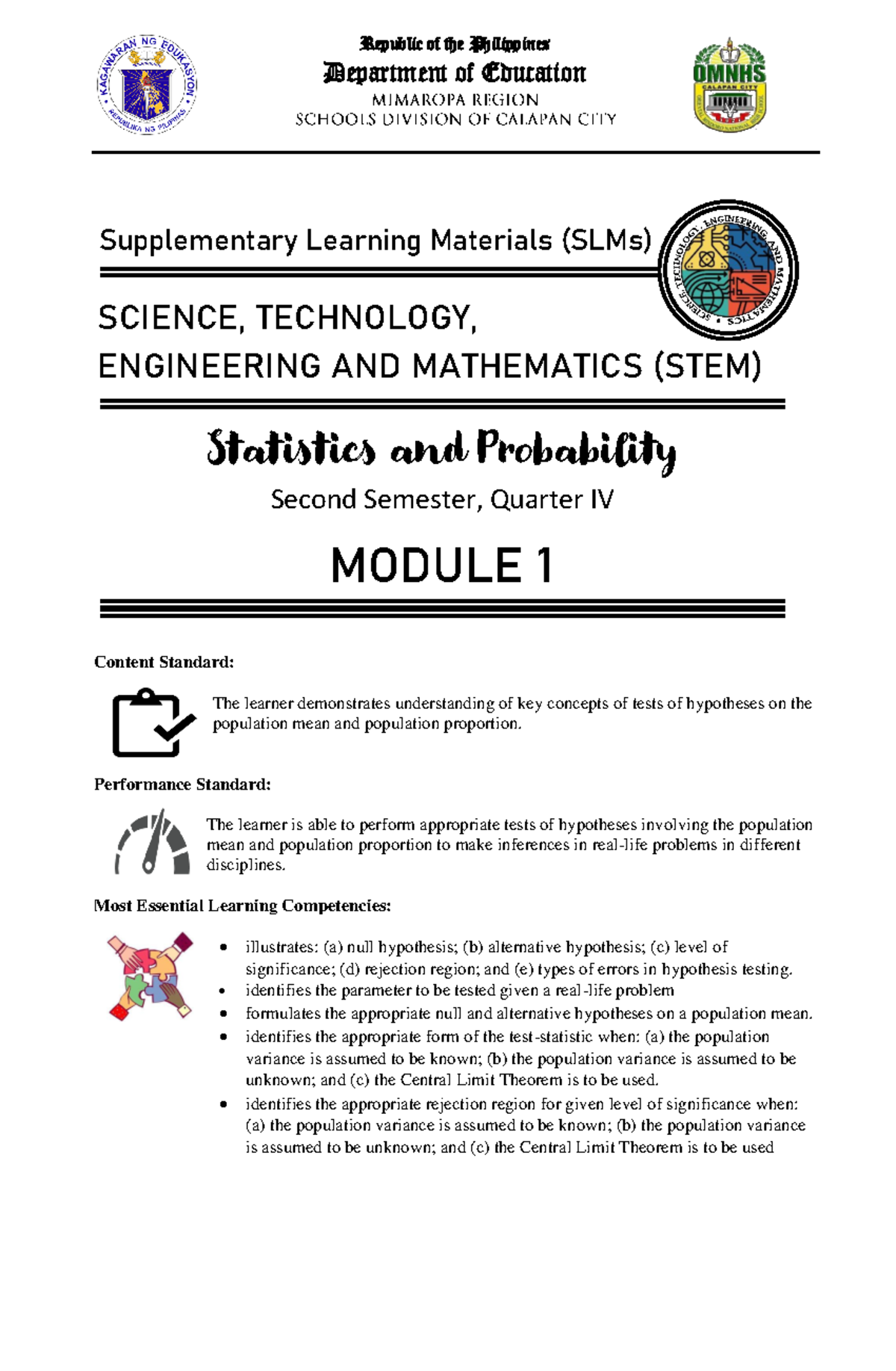 Q4 Statistics-AND- Probability - Republic of the Philippines Department ...
