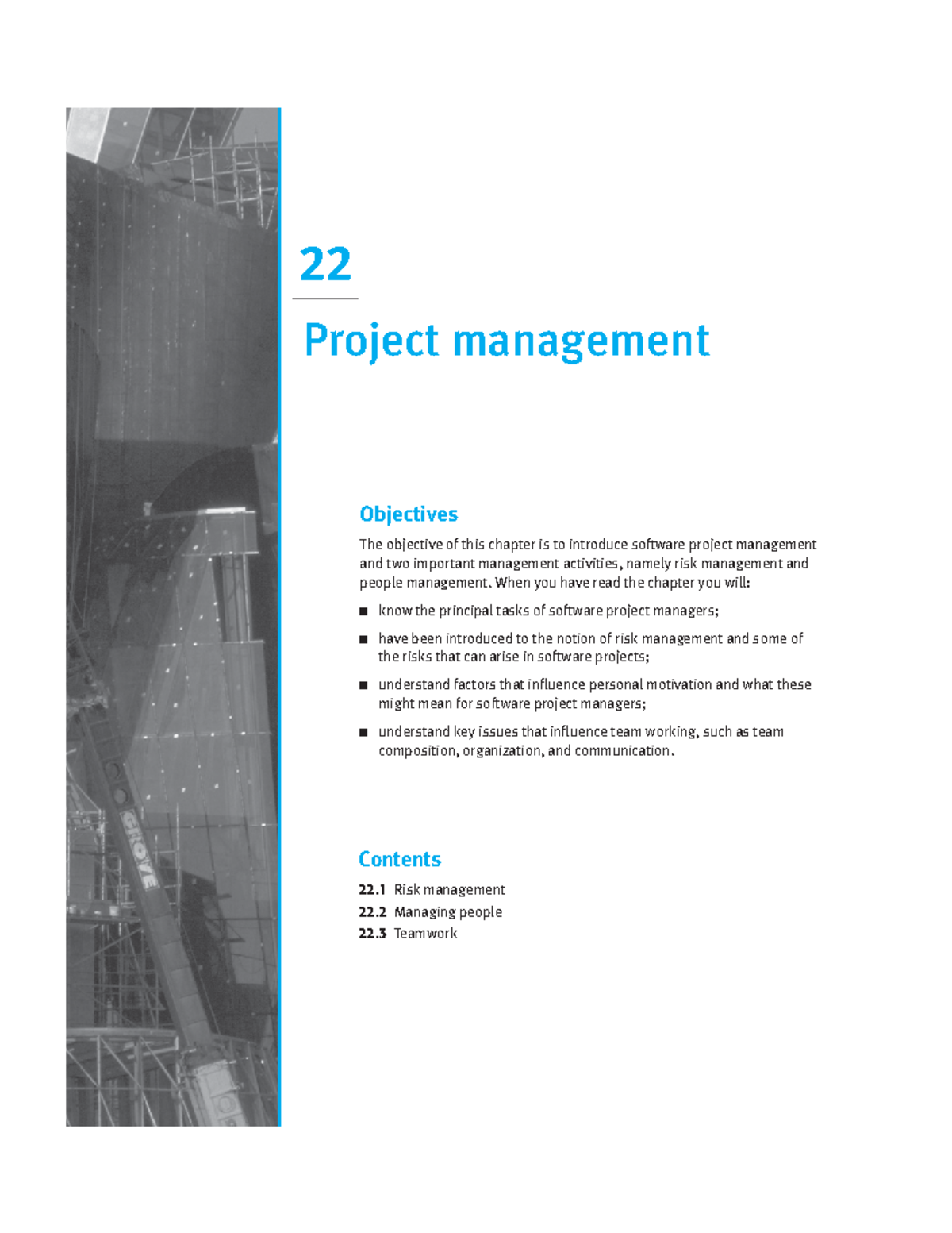 Project Management #22 - Project management 22 Objectives The objective ...