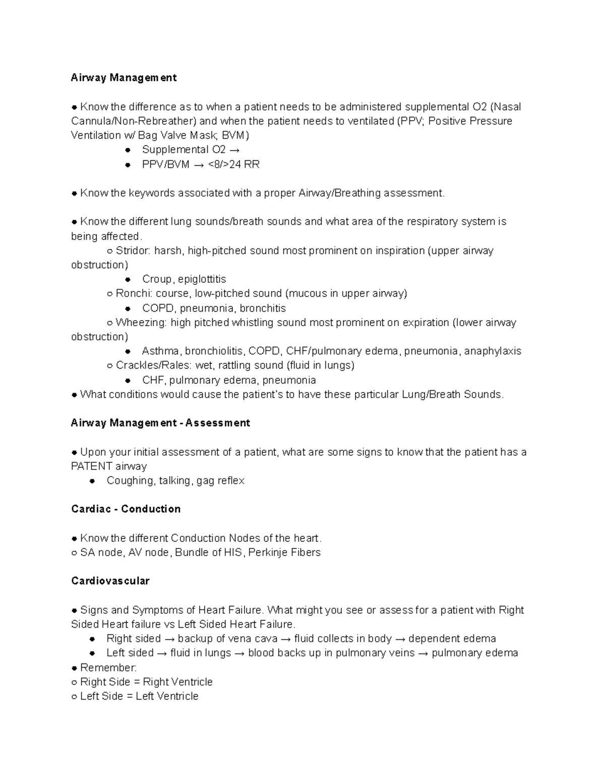 EMT Finals Guide - Airway Management Know the difference as to when a ...