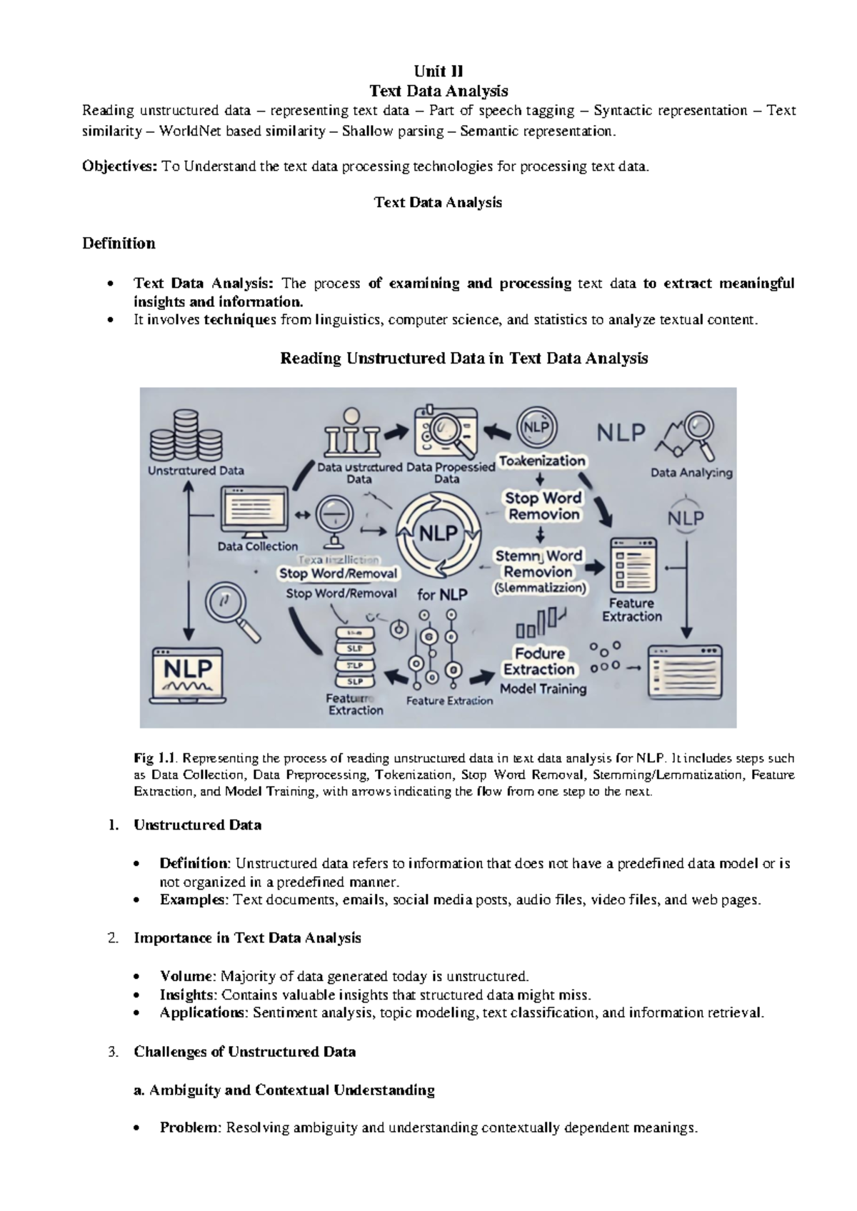 NLP Unit II Notes - alkrnf, - Unit II Text Data Analysis Reading ...