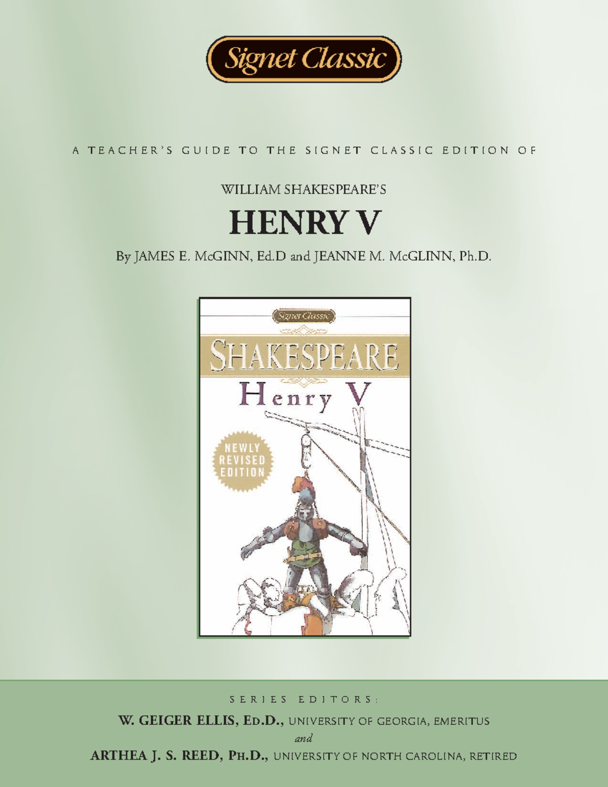 Henry V teachers guide - Summary - A GUIDE TO THE SIGNET CLASSIC ...