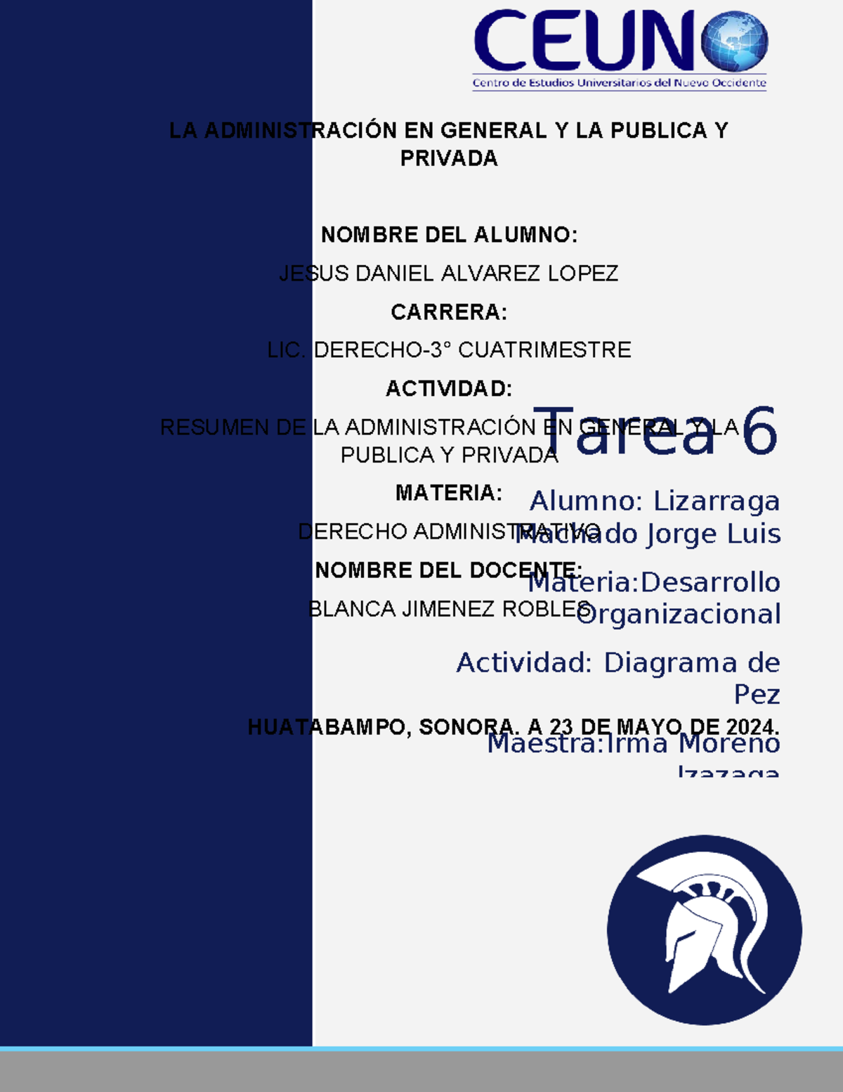 Tarea 1- Resumen DE LA Administración-JDAL-DA - Tarea 6 Alumno ...