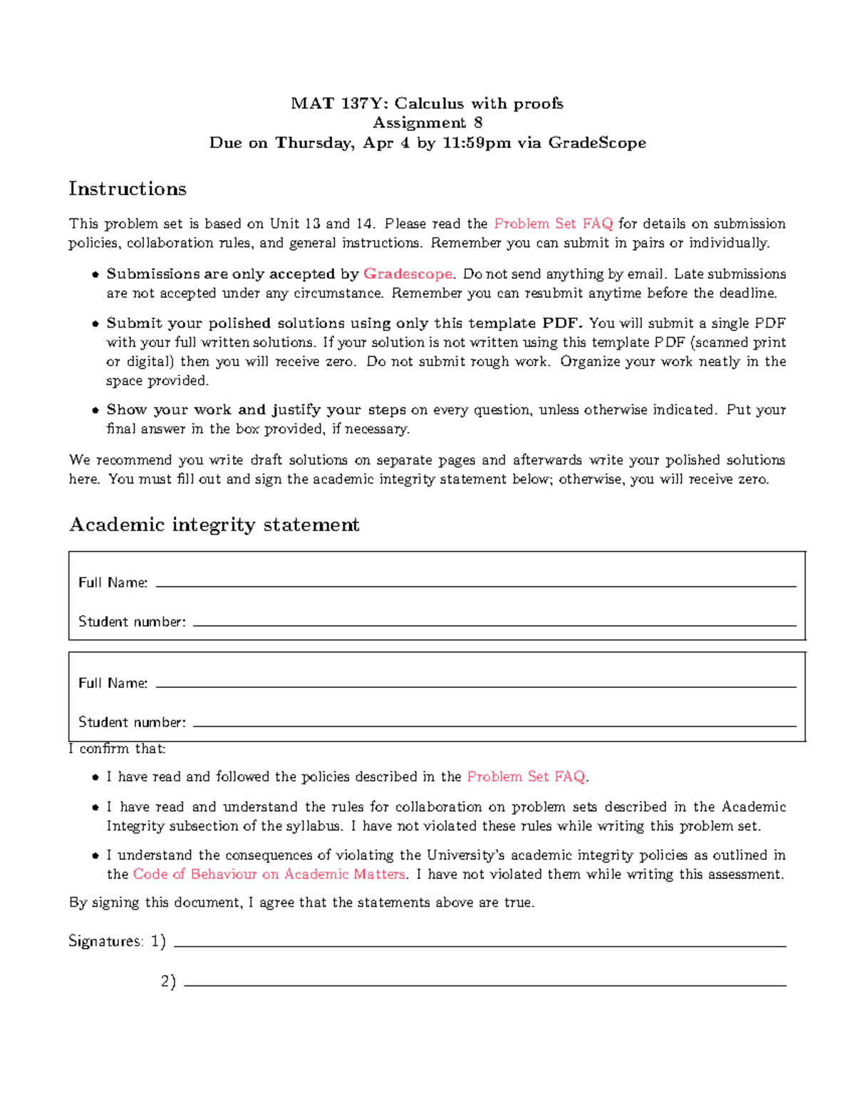137 2324 A8 template V3 - Mat137 last problem set - MAT 137Y: Calculus ...