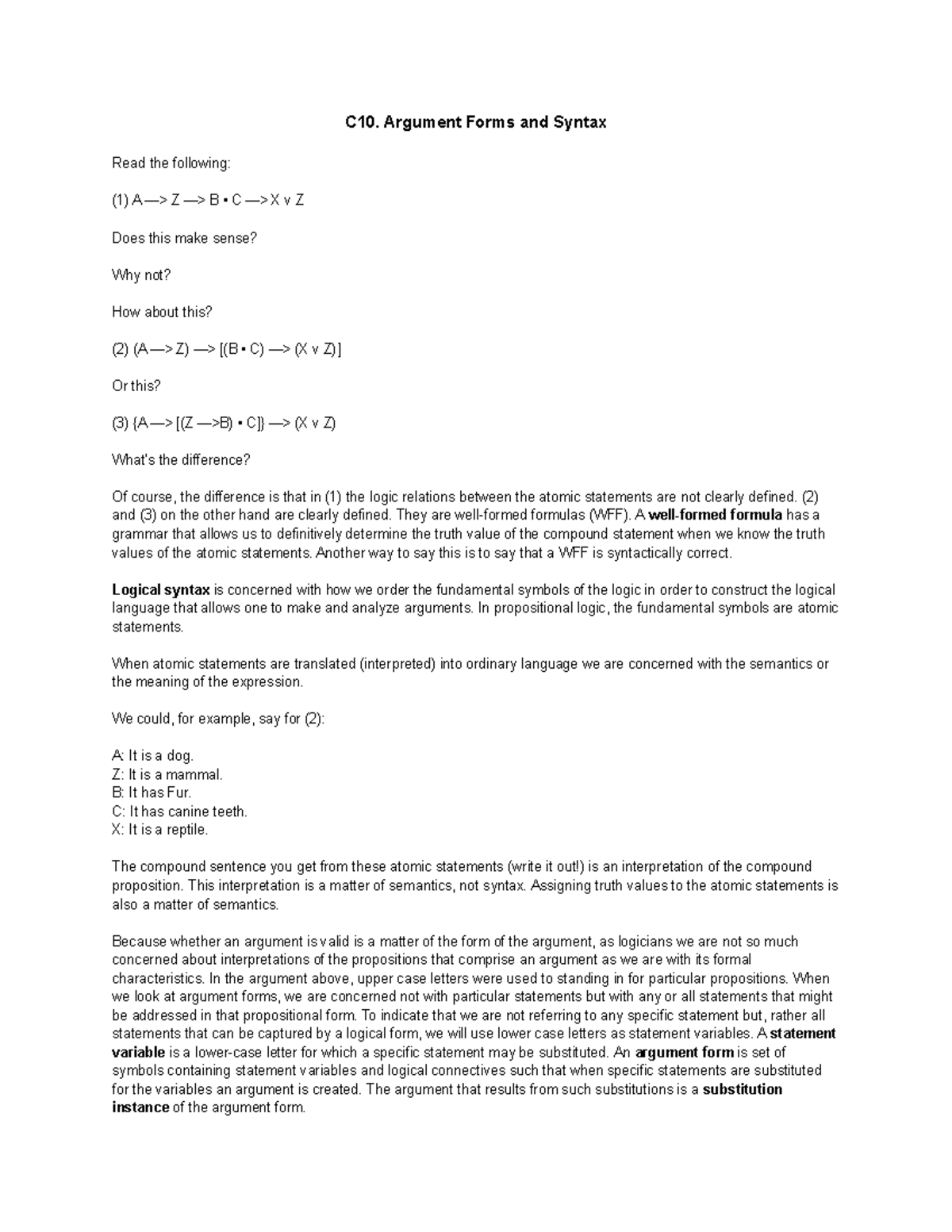 Argument forms and Syntax - C10. Argument Forms and Syntax Read the ...