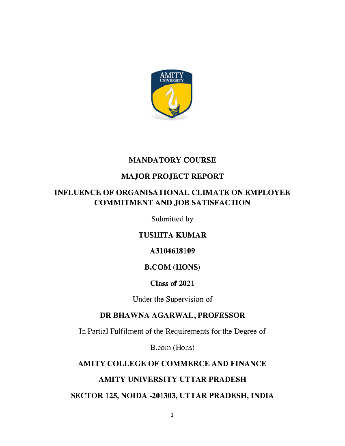 ( Tushita Kumar,A3104618109)NTCC Major Project Report - MANDATORY ...