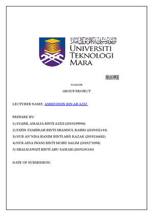 Student's Declaration FSKM FEB2022 MAT455 - COURSE CODE : MAT 455 ...