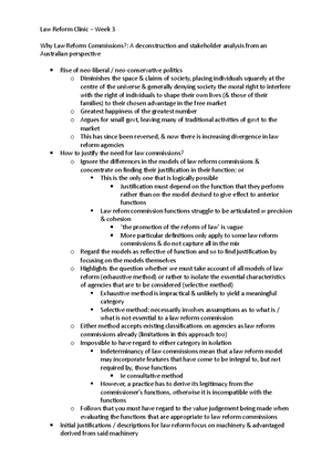 Law Reform Clinic - Example Portfolios - Workbook: Plan, Progress ...