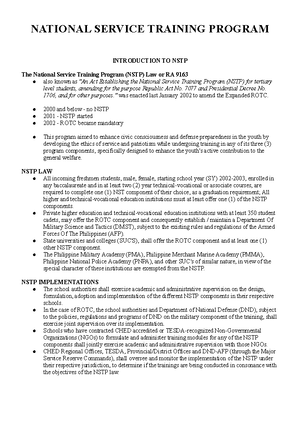 NSTP - activity sample sheet - UNIT X: SETTING UP Name: kang seulgi ...