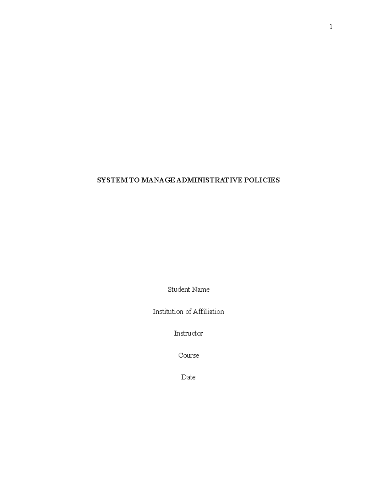 Pub 7019 Week #8 Signature Assignment Design a System to Manage ...