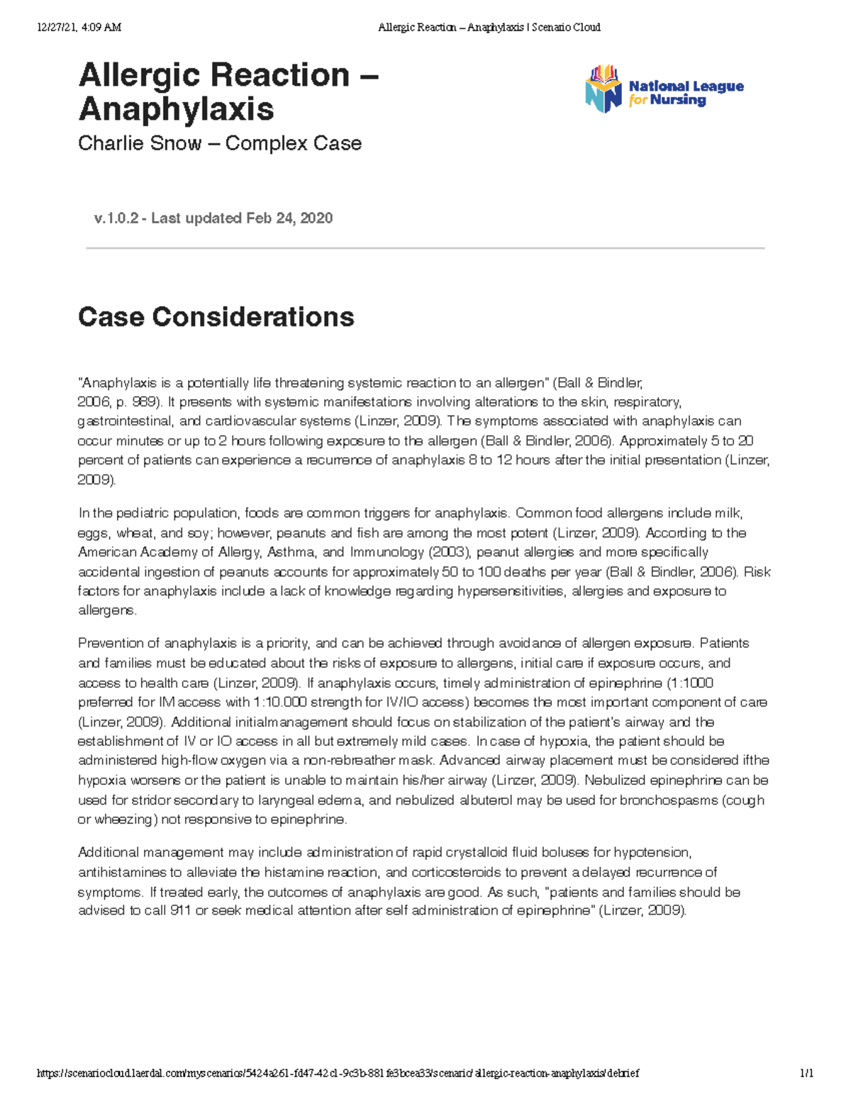 Allergic Reaction – Anaphylaxis case considerations - 12/27/21, 4:09 AM ...