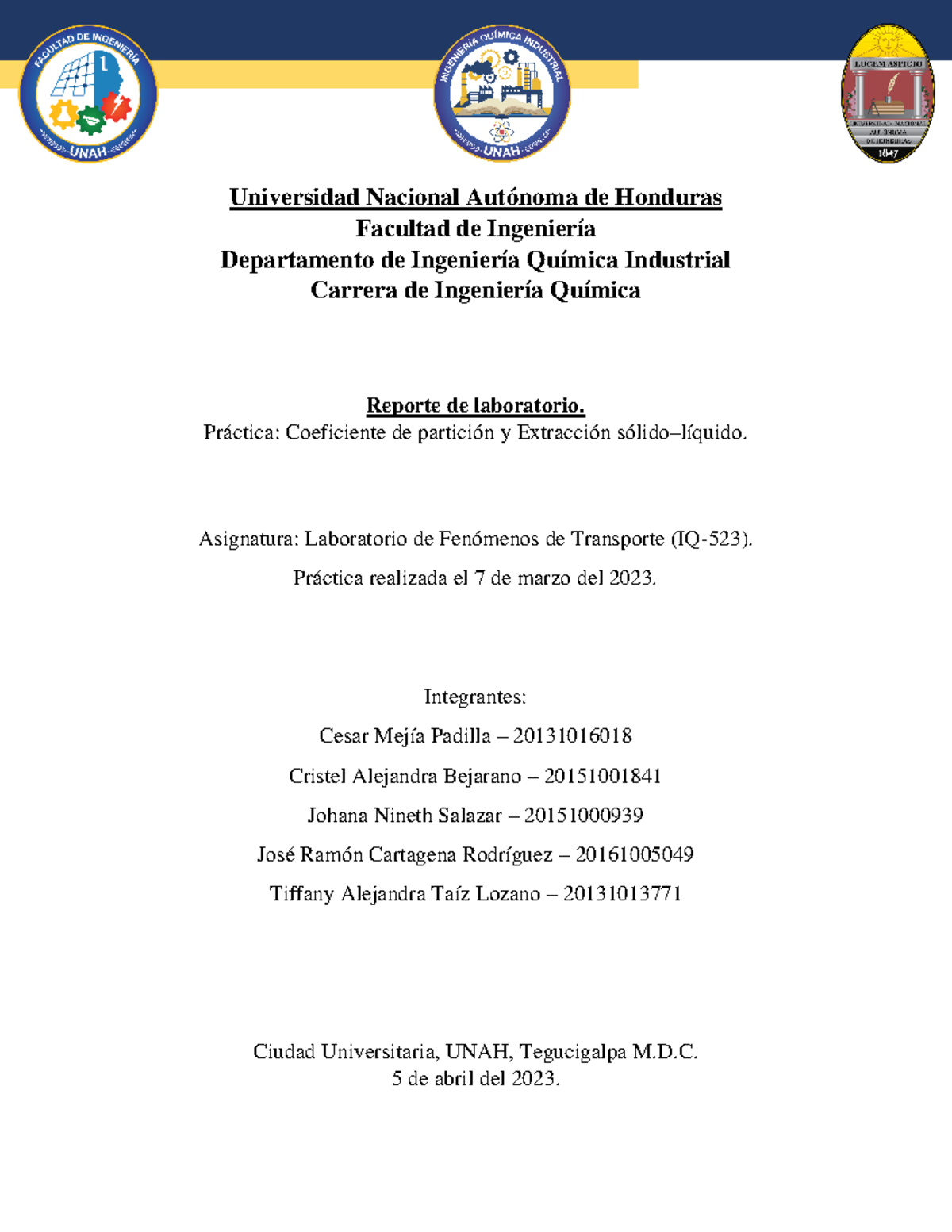 Coeficiente de partición y extracción líquido-líquido - Universidad ...