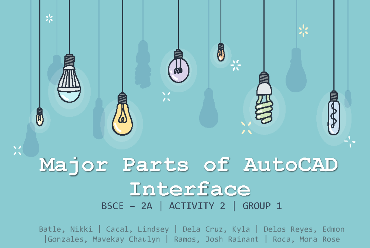 Activity 2-group 1 - any - Major Parts of AutoCAD Interface BSCE – 2A ...