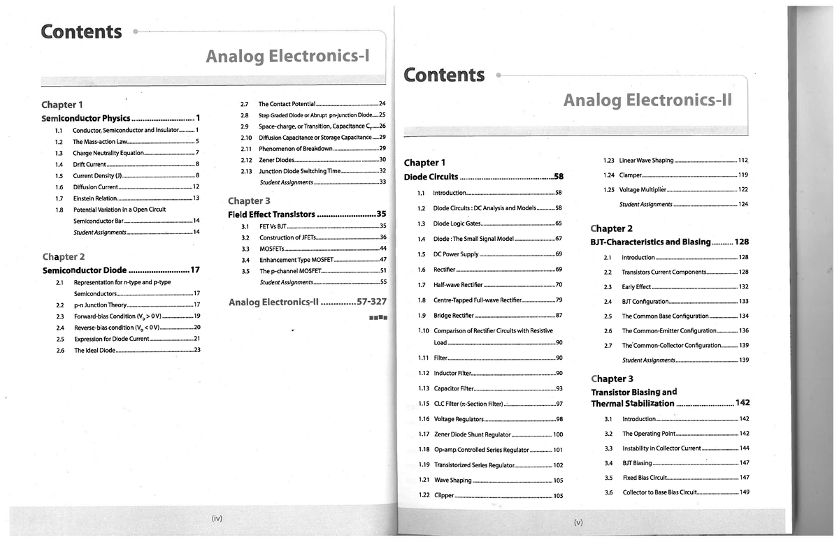 Analog Electronics 1%2C2 - Basics of Electronics - Studocu