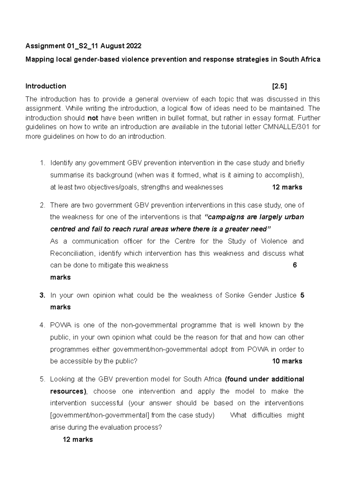 Assignment 01 2022 S2 - Assignment 01_S2_11 August 2022 Mapping local ...