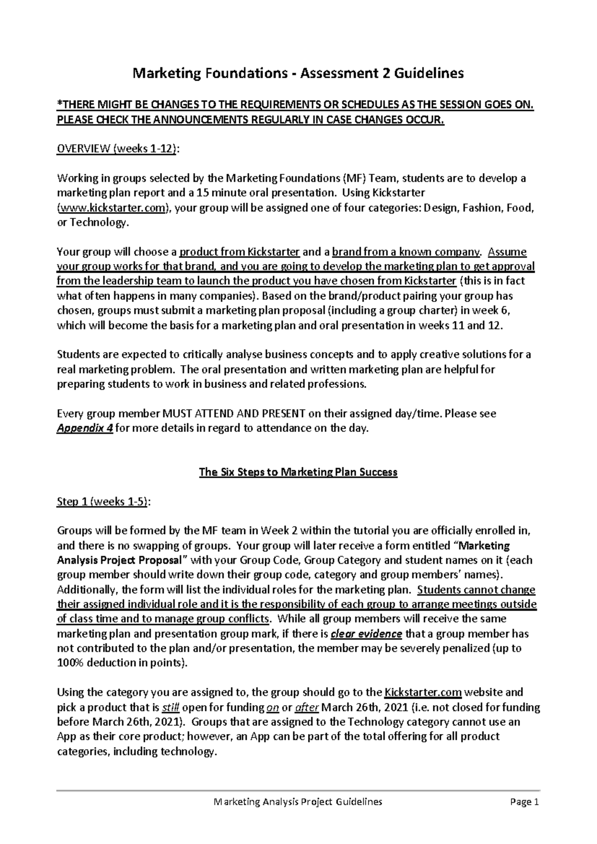 Marketing Foundations Assessment 2 Guidelines - Studocu