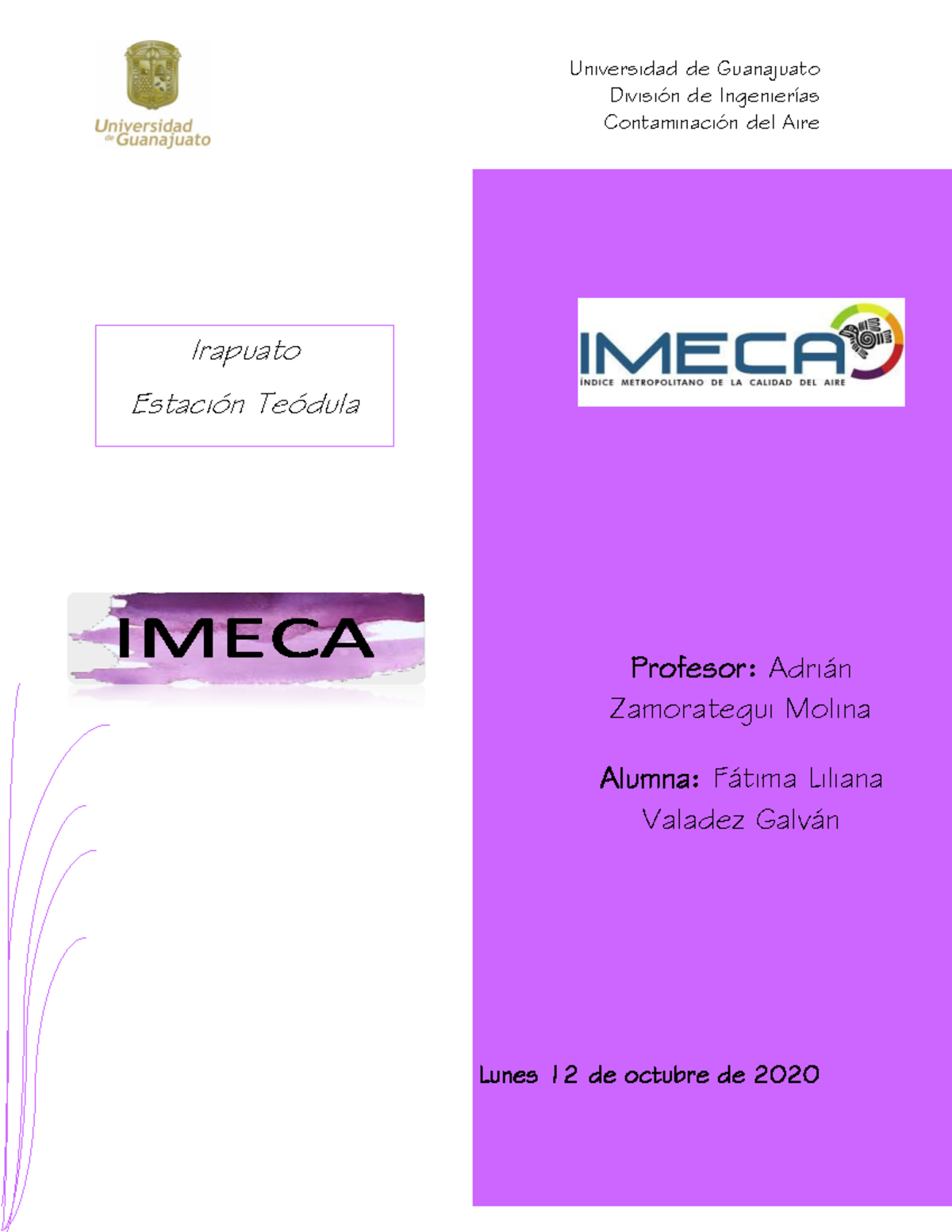 Imeca - División de Ingenierías Contaminación del Aire Lunes 12 de ...