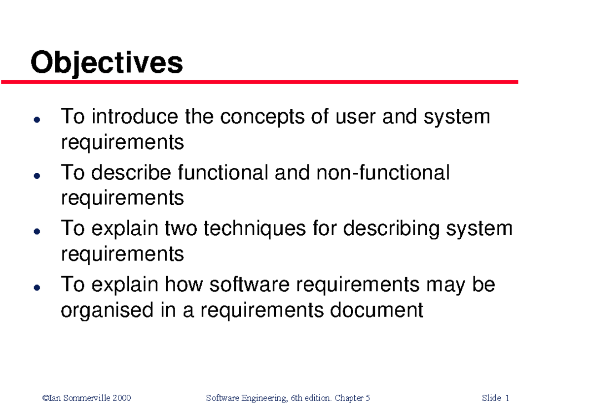 CH3 - Software testing notes - Objectives To introduce the concepts of ...