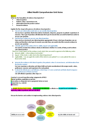 Tutorial 1 - OCCT2005 Allied Health Research Design Tutorial 1 ...