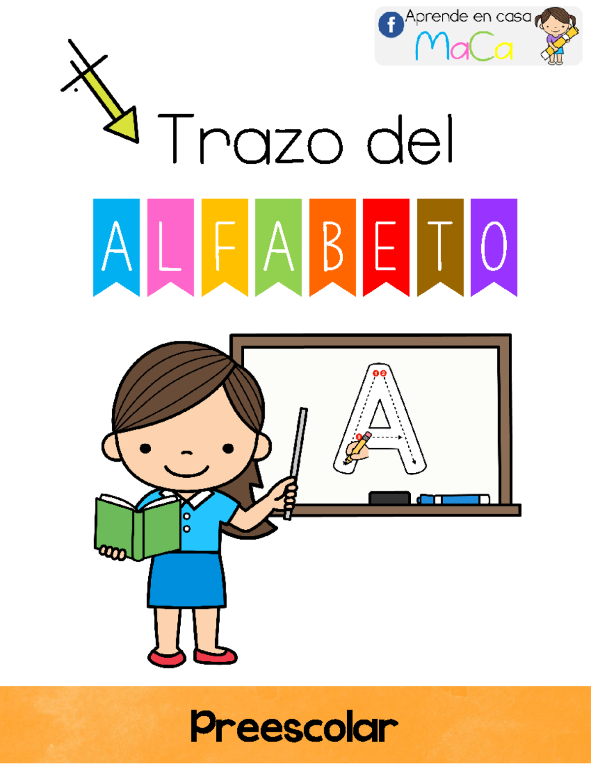 Trazos DEL Alfabeto Gratuito - Trazo del alfabeto Preescolar Traza con ...