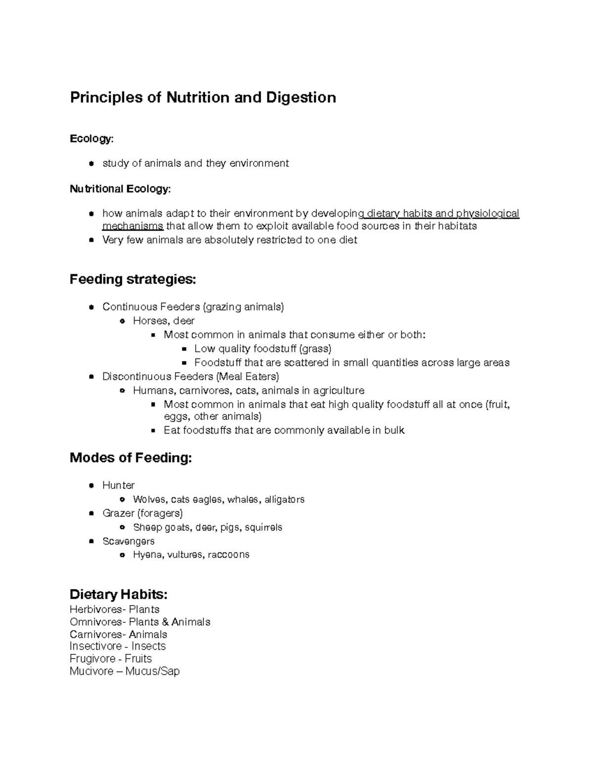 Animal Nutrition and Digestion - Principles of Nutrition and Digestion ...
