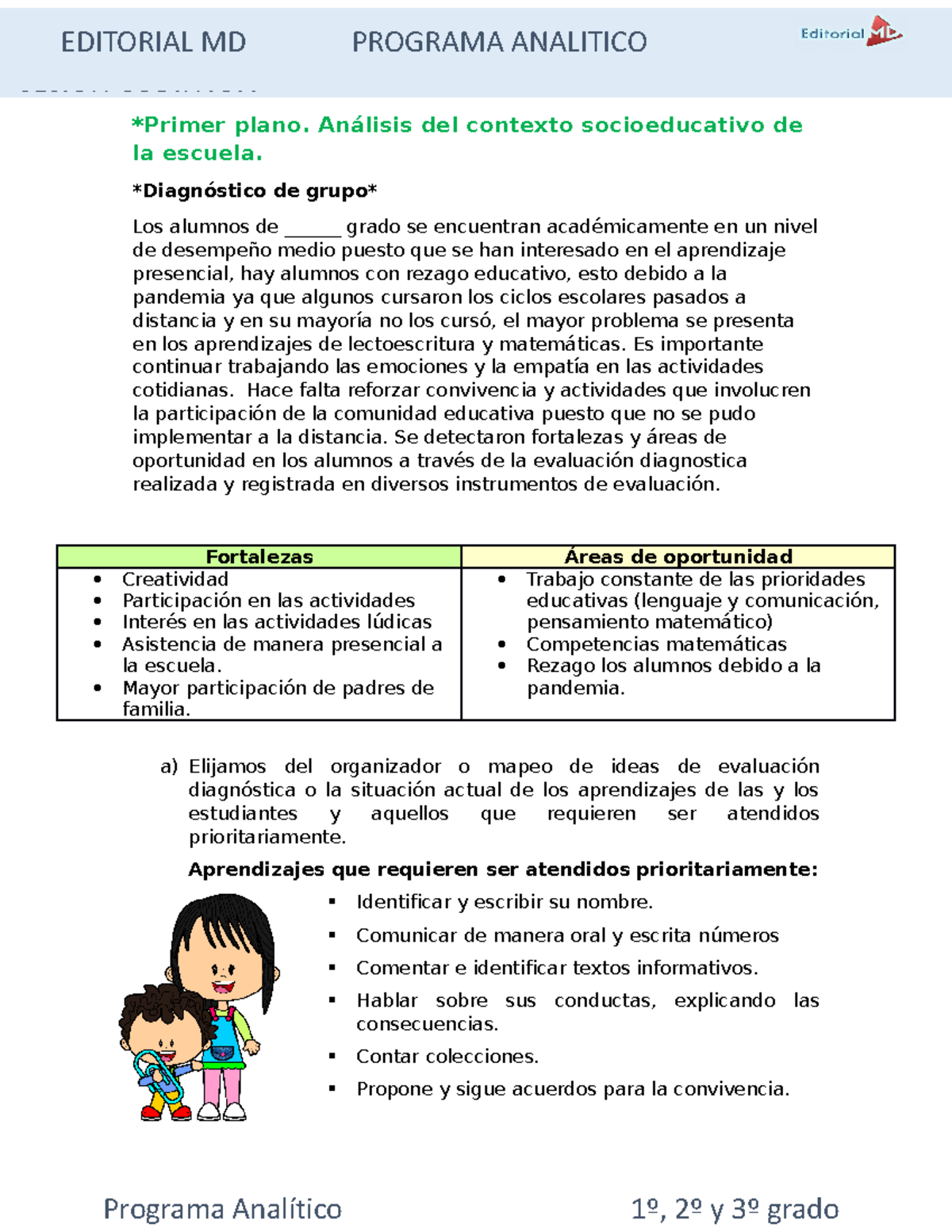 Programa Analítico - *Primer plano. Análisis del contexto ...