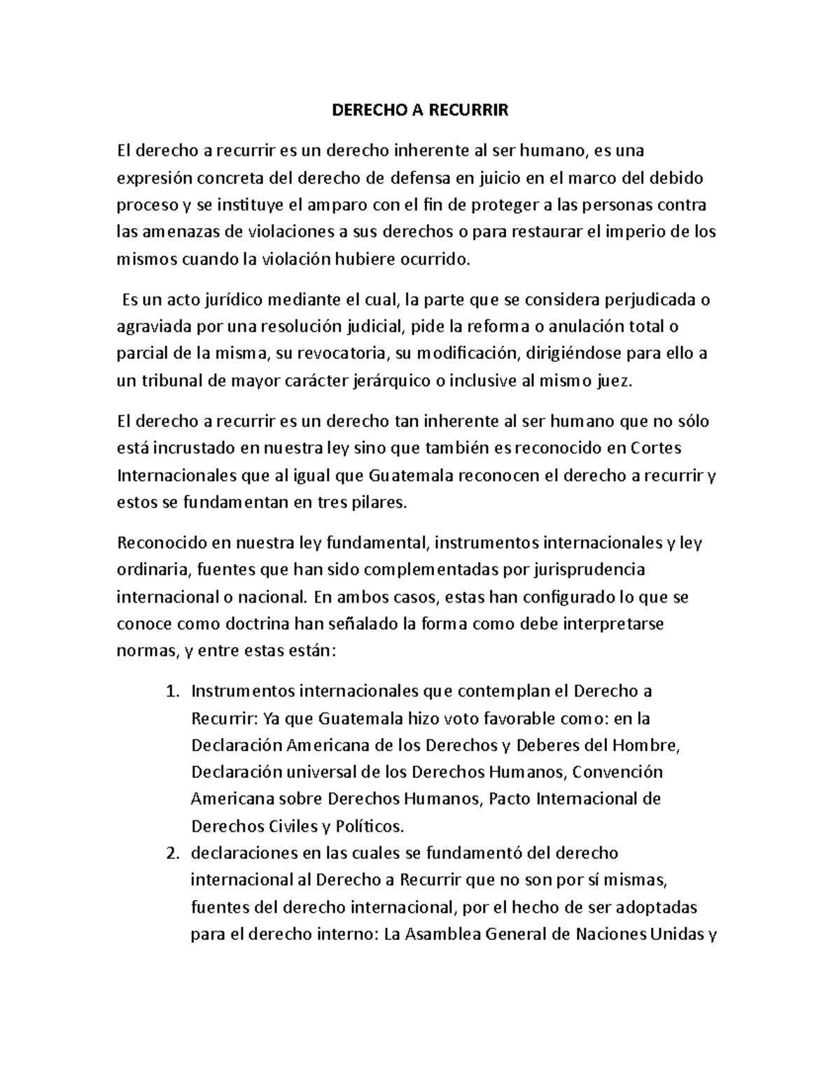 Derecho A Recurrir victoria Morales - DERECHO A RECURRIR El derecho a ...