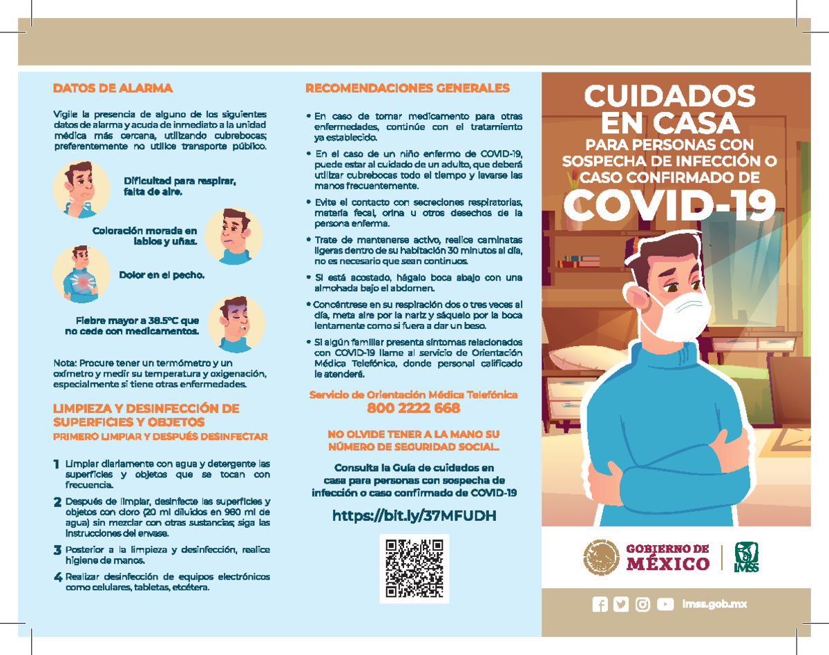 Triptico-Cuidados-Casa sobre COVID 19 - Salud Humana I - Studocu