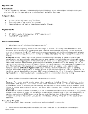 Deep Vein Thrombosis Case Study - Deep Vein Thrombosis Patient Profile ...