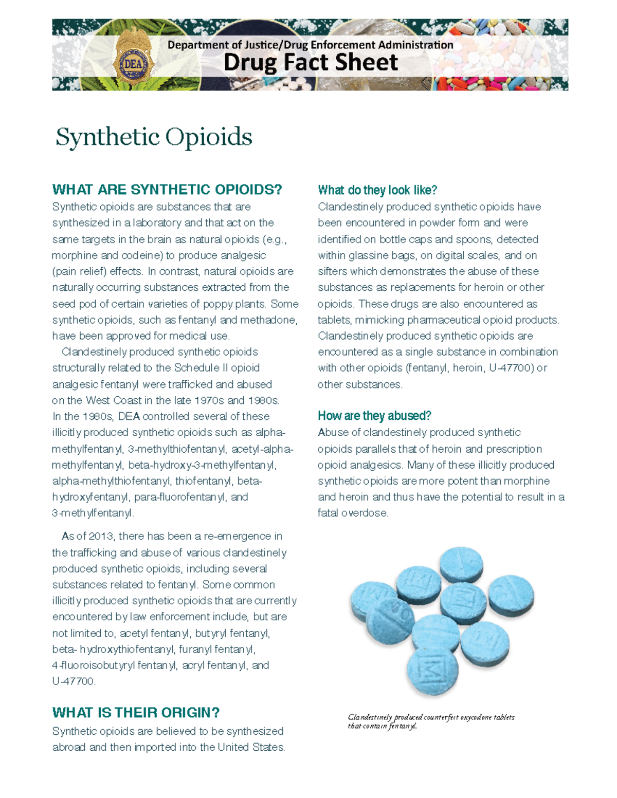 Synthetic Opioids-2020 - WHAT ARE SYNTHETIC OPIOIDS? Synthetic opioids ...