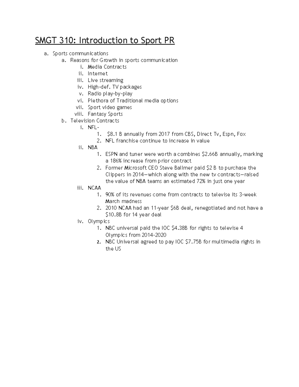Sports Communications Chapter 1 - SMGT 310: Introduction to Sport PR a ...