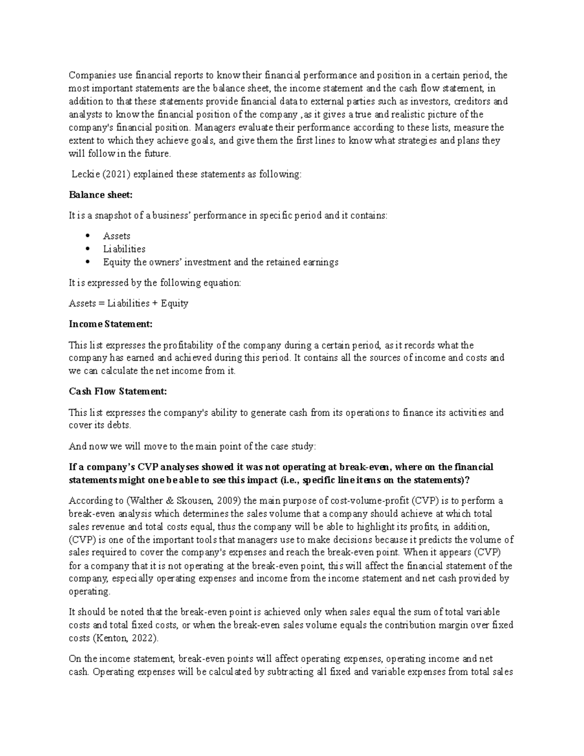 Portfolio Unit 3 - Companies use financial reports to know their ...