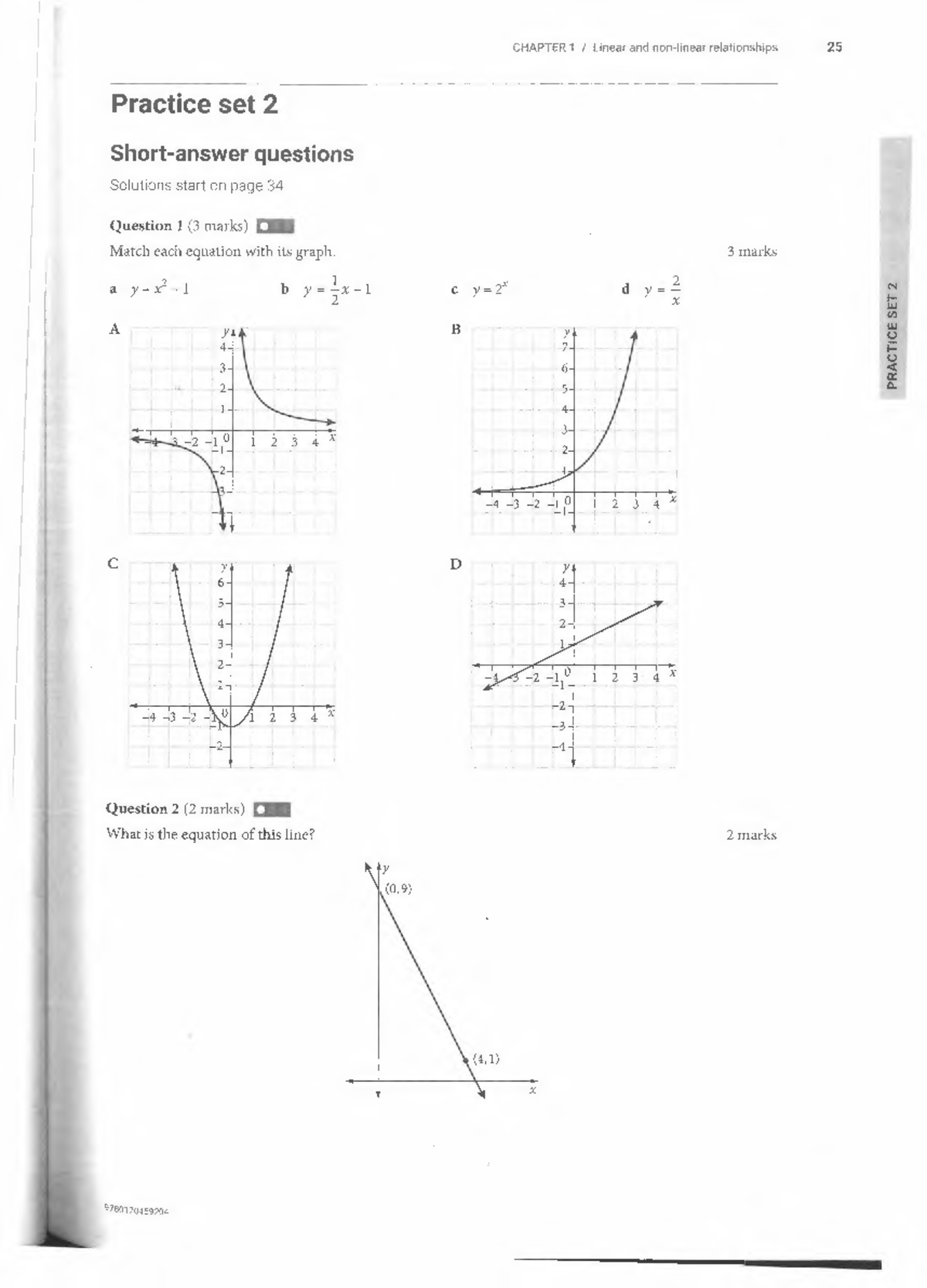 Linear and Non linear Relationships - CHAPTER 1 / Linear and non-linear ...
