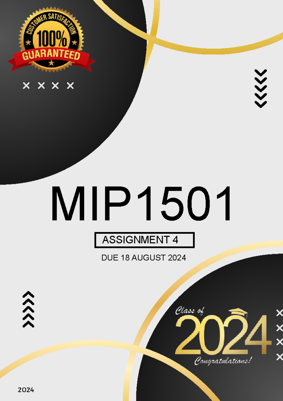 MIP1501 Assignment 4 Memo 2024 - MIP - ASSIGNMENT DUE 18 AUGUST ...