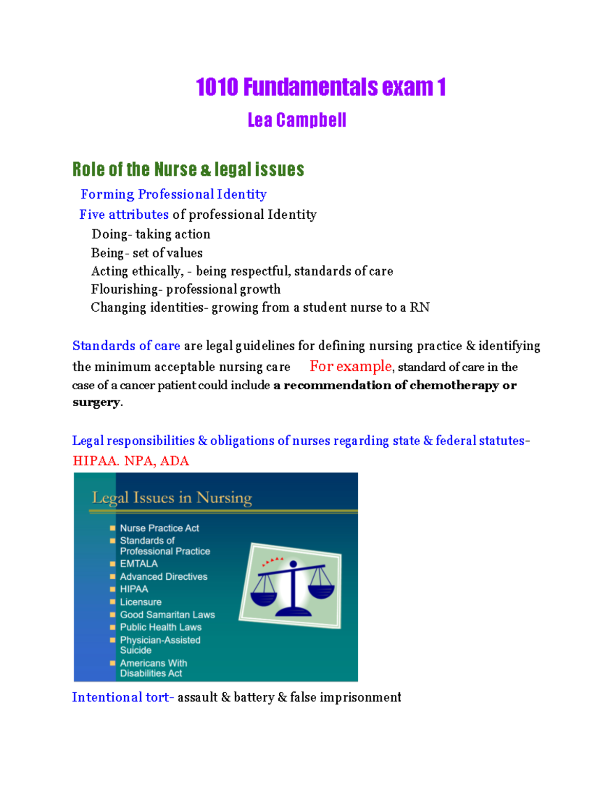 1010-Fundamentals-exam-1 (1) HELP - 1010 Fundamentals exam 1 Lea ...