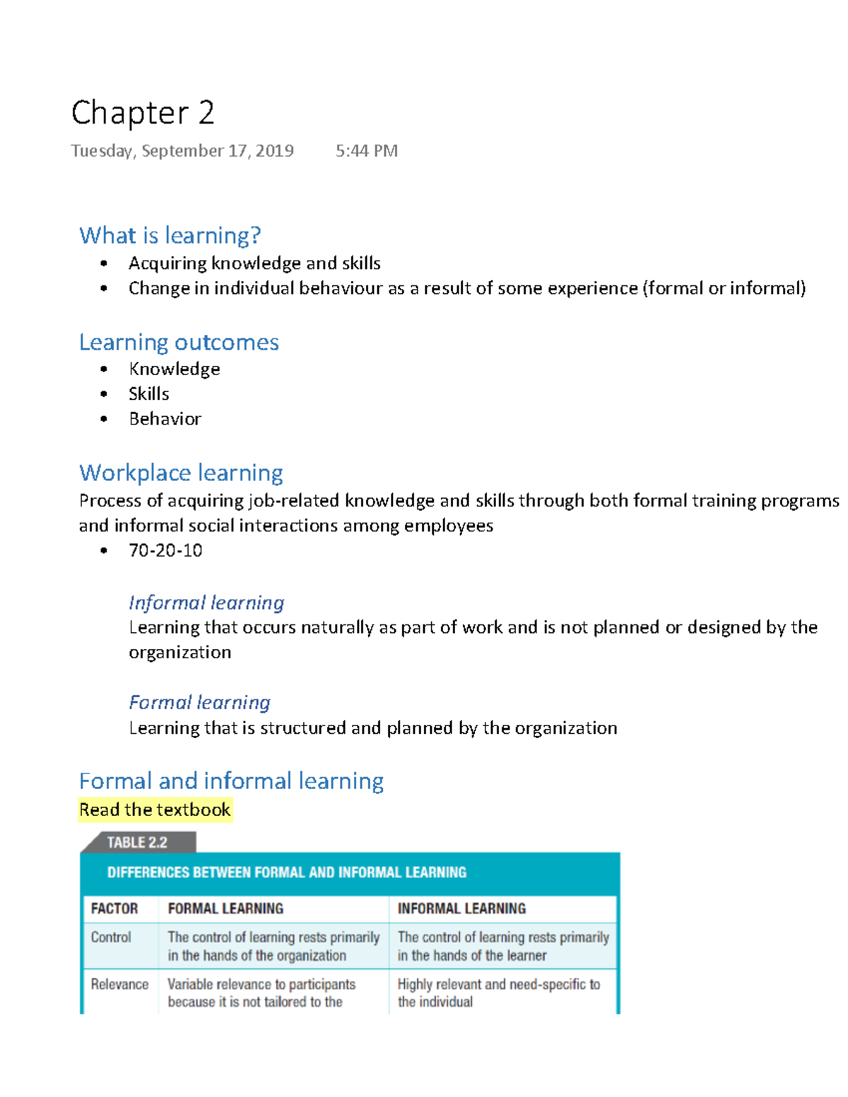 Mana444 Chapter 2 Lecture Notes 2 Warning Tt Undefined Function 32 What Is Learning