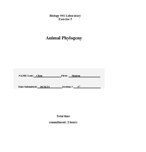 Bio 001 homework week 8 - BIO 001 Fall 2021 Week 8 – Homework 8 ...