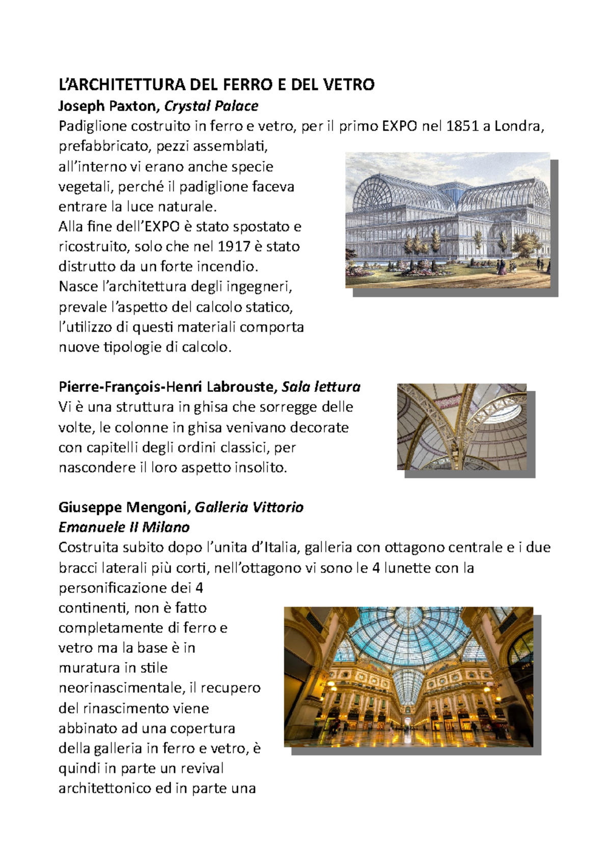 IL Secondo Ottocento - Architettura del ferro e del vetro , Realismo ...