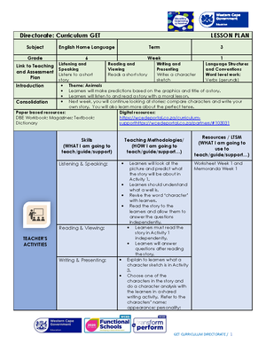 Lesson Plan Gr. 6 Mathematics Term 2 Week 3, 4 Numeric Patterns - Grade 6 NUMERIC PATTERNS GET ...