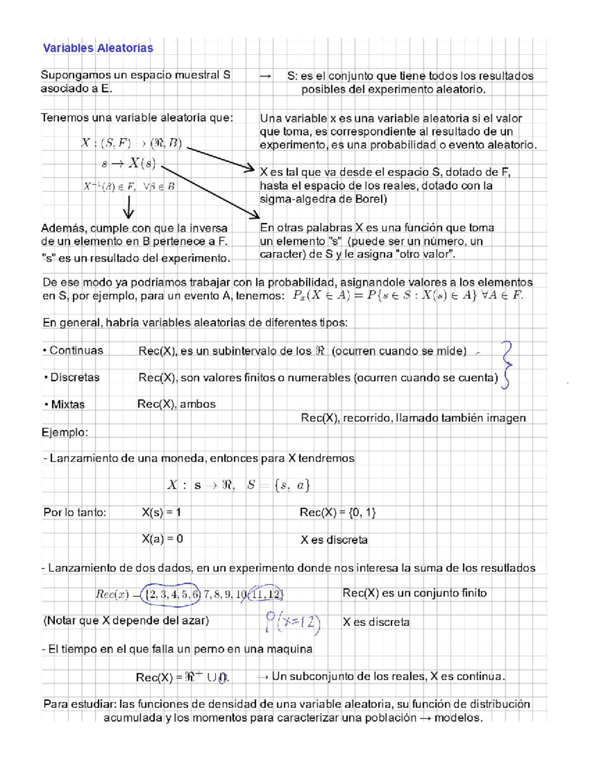 Lec 9 Variables Aleatorias page-I - Estadísticas - Studocu