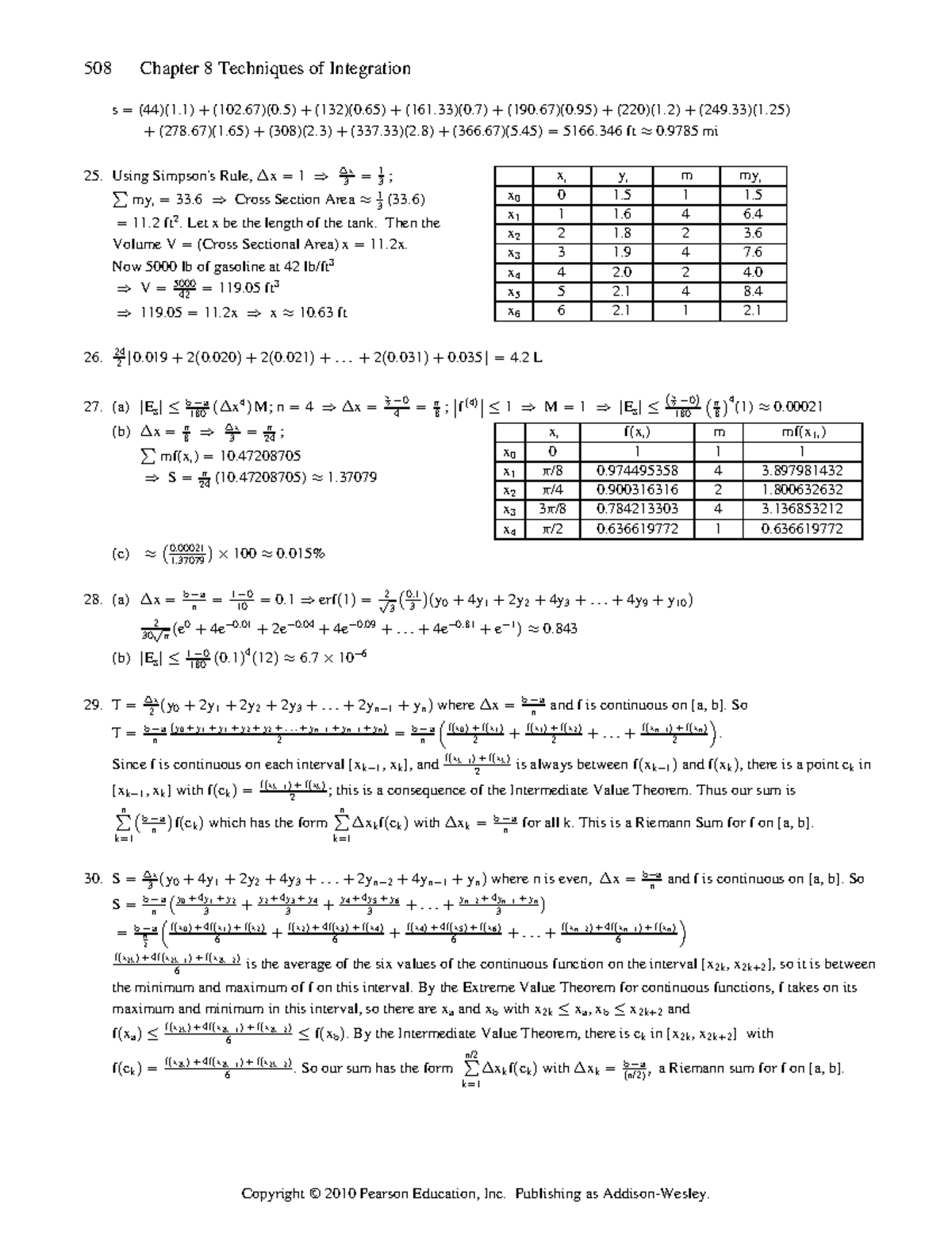 Advanced mathematics-2 - 508 Chapter 8 Techniques of Integration s œ ...