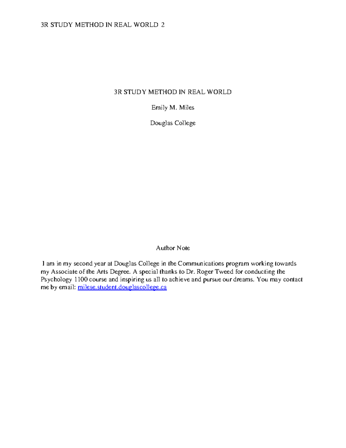 P1100b APA Style, template adapted from Paul Rose (8) Emilys Version ...