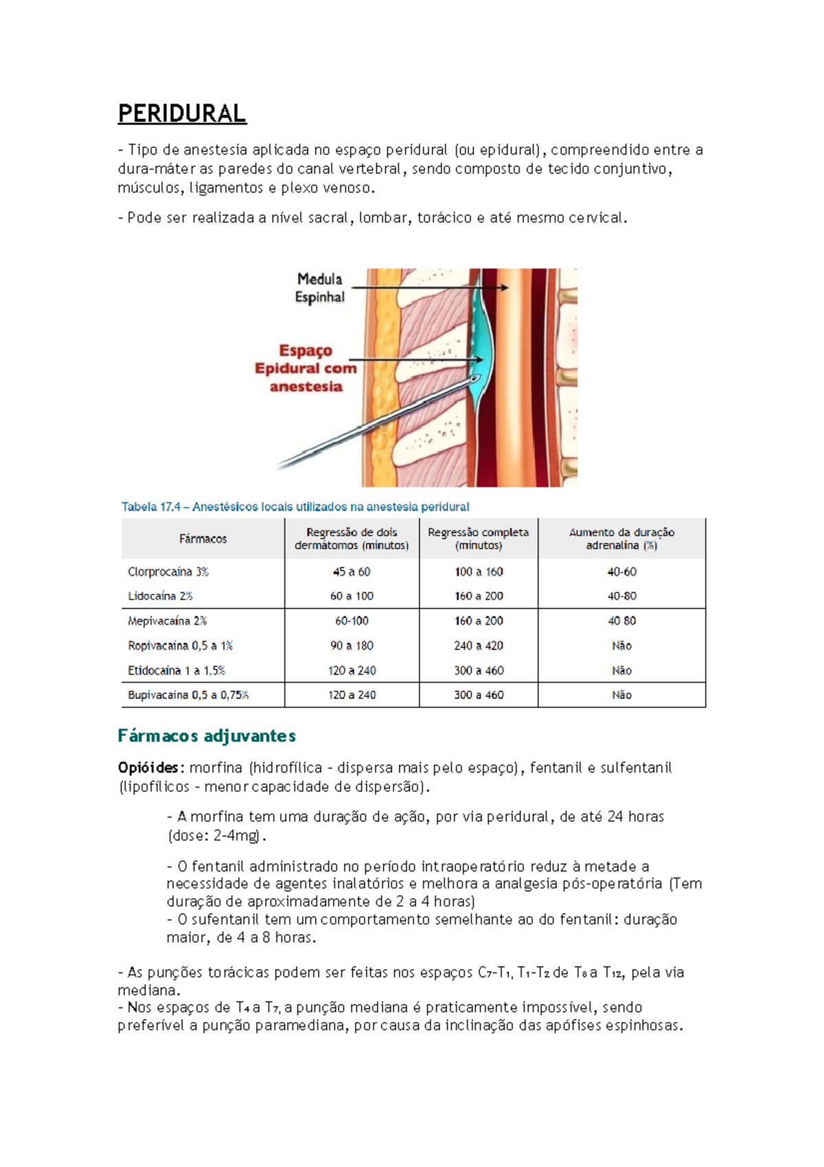 Peridural - PERIDURAL Tipo de anestesia aplicada no espaço peridural ...